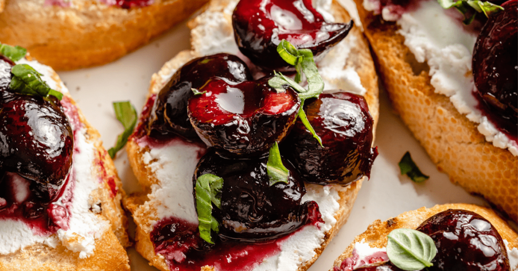 Grilled Crostini with Roasted Cherries & Goat Cheese - COFE™
