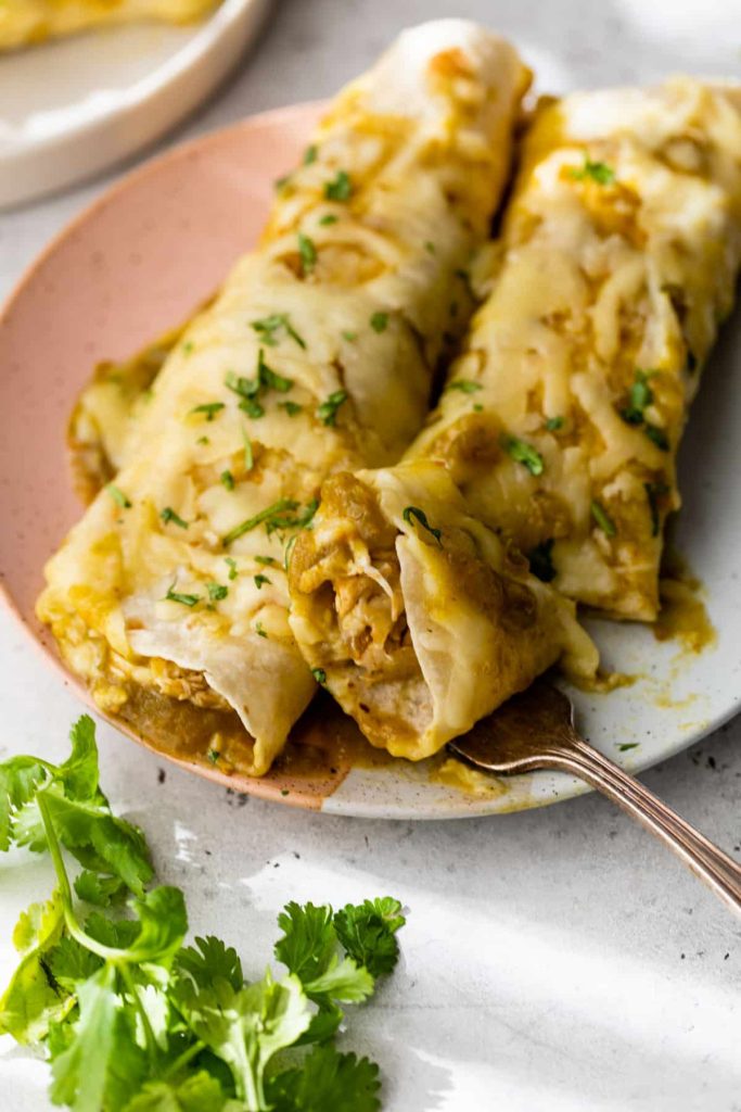Green Chicken Enchiladas - The Almond Eater - COFE™